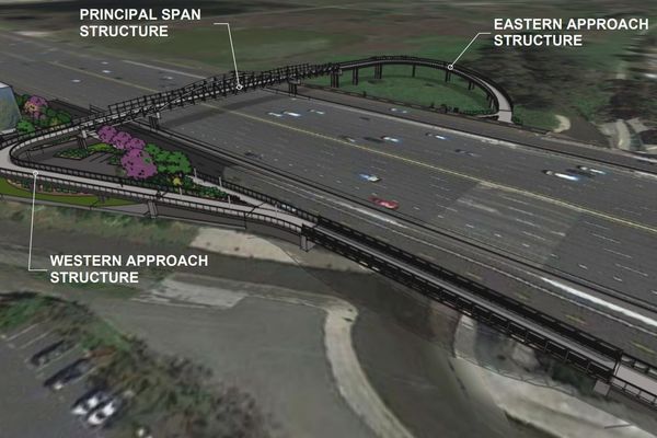 Freeway closure back on again to install new bridge over U.S. Highway ...